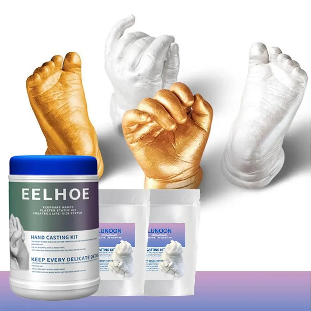 DIY Couples Hands Casting Kit 3D Hands Mold Baby Plaster Mold Kit Hand ...