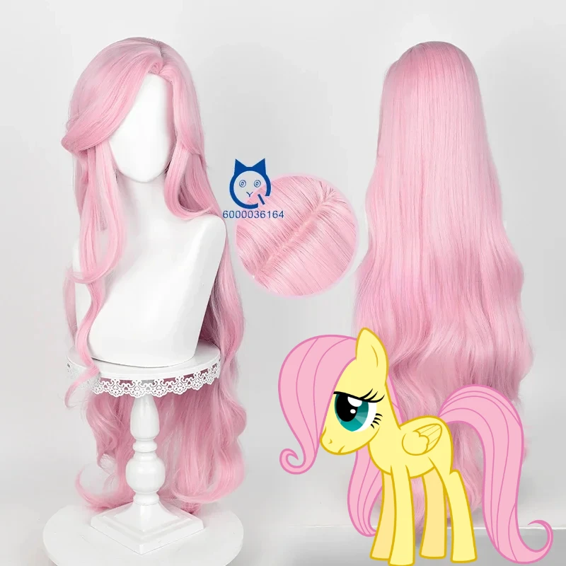 FS-Fluttershy-Hot-Cosplay-100cm-Long-Curly-Wave-Pink-Wig-for-Comic-Con ...