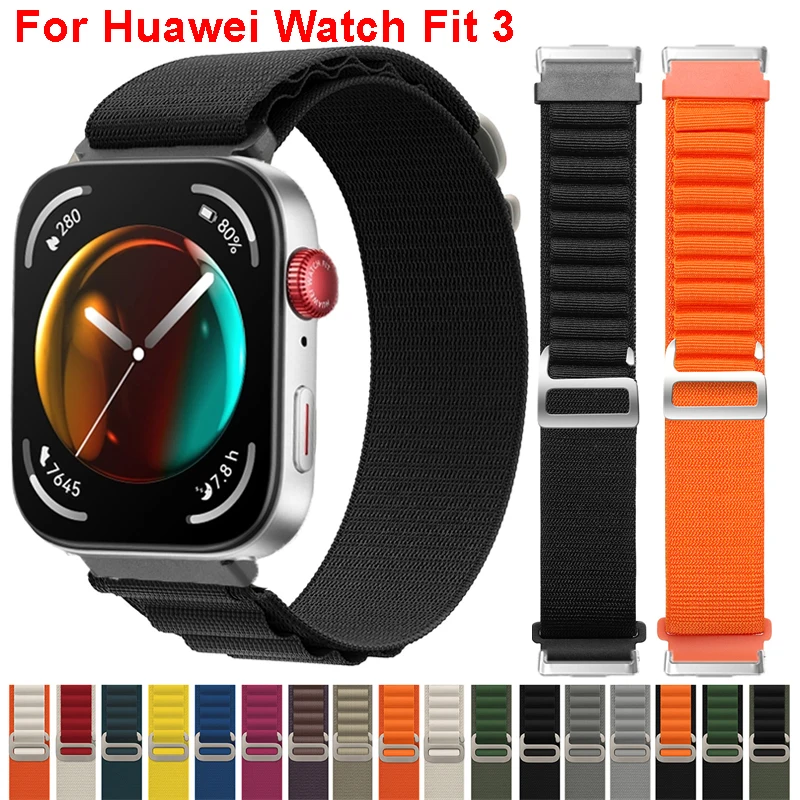 Nylon-Strap-For-Huawei-Watch-Fit-3-Alpine-Loop-Band-Men-Women-Sport ...