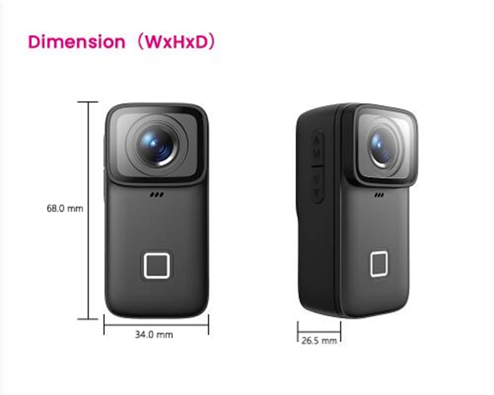 SJCAM C200 Pro 4K Action Camera with Portable Body 5M Waterproof FHD 6 ...