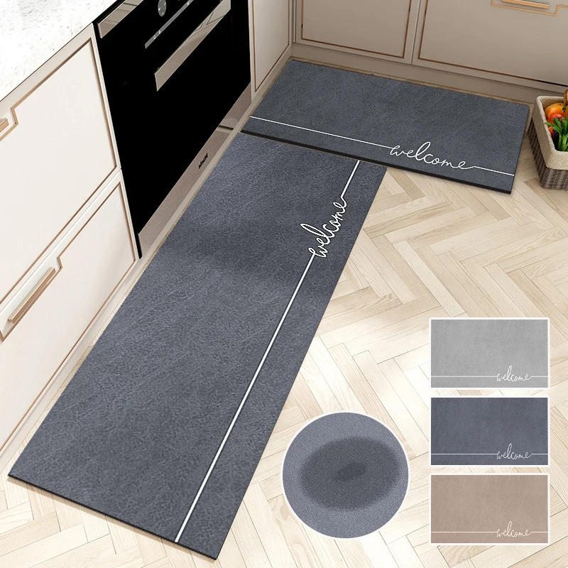 Non slip Kitchen Mat Water absorbent Hallway Long Rugs Entrance Doormat ...