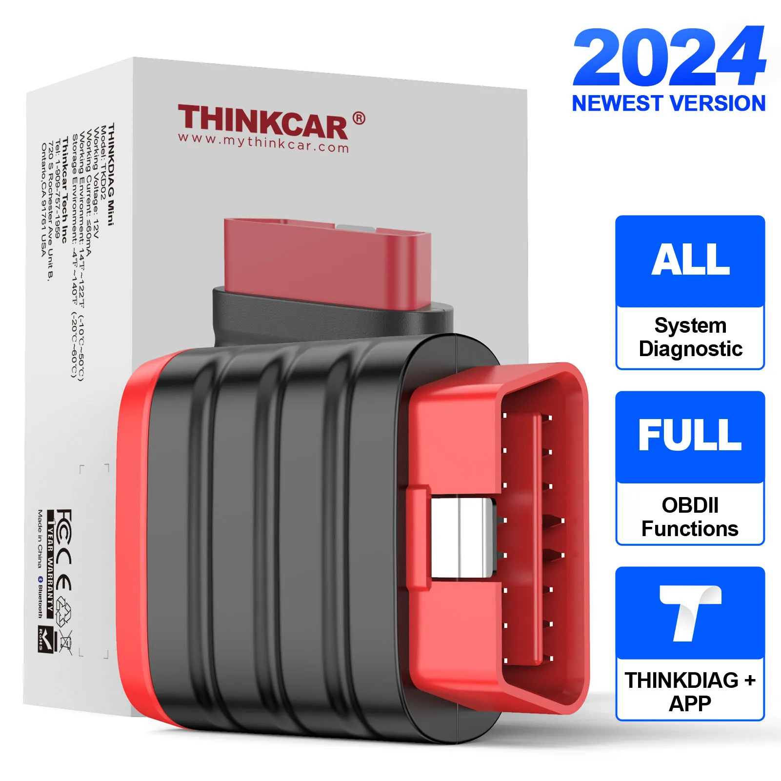 THINKCAR-THINKDIAG-MINI-Esc-ner-OBD2-autom-tico-con-Bluetooth-Diagn ...