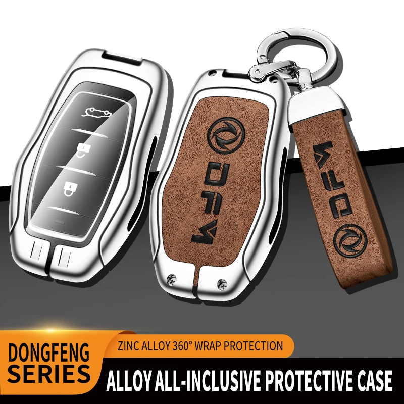Zinc Alloy Leather Car Remote Key Fob Case Cover Holder Shell For ...