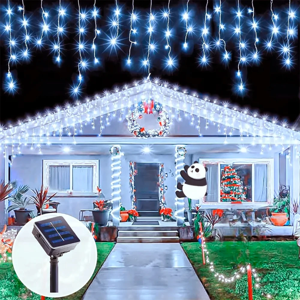 Solar-Curtain-Icicle-Lights-Outdoor-Eaves-Decoration-Lights-8-Lighting ...