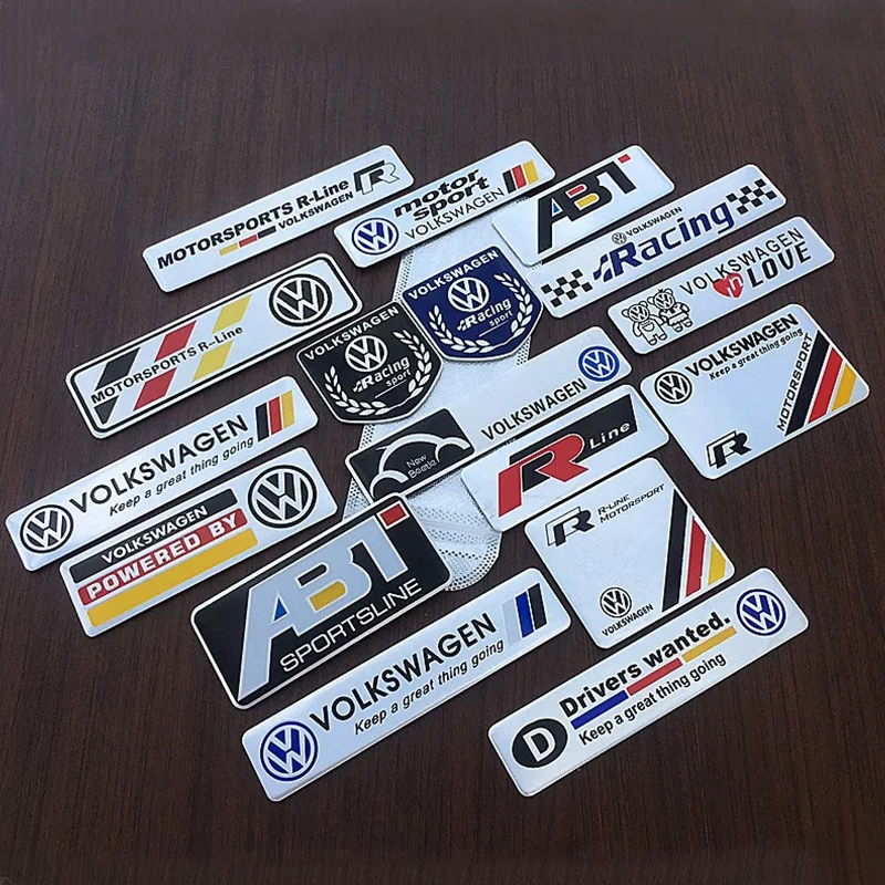 3D-Metal-Car-Body-Emblem-Badge-Sticker-Trunk-Logo-Decal-For-VW-GTI-Polo ...