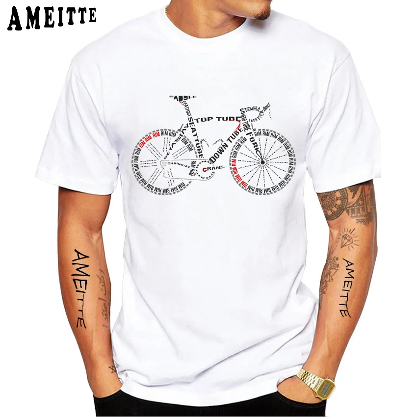 Camiseta-con-dise-o-de-letras-de-Anatomy-Of-A-Bike-para-hombre-de-manga ...