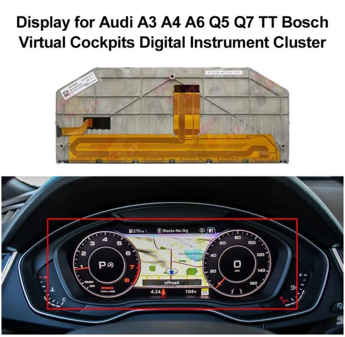 12.3" Dashboard LCD Display for Audi A3 / S3 A4 / S4 A6 / S6 Q5 Q7 Q8 ...