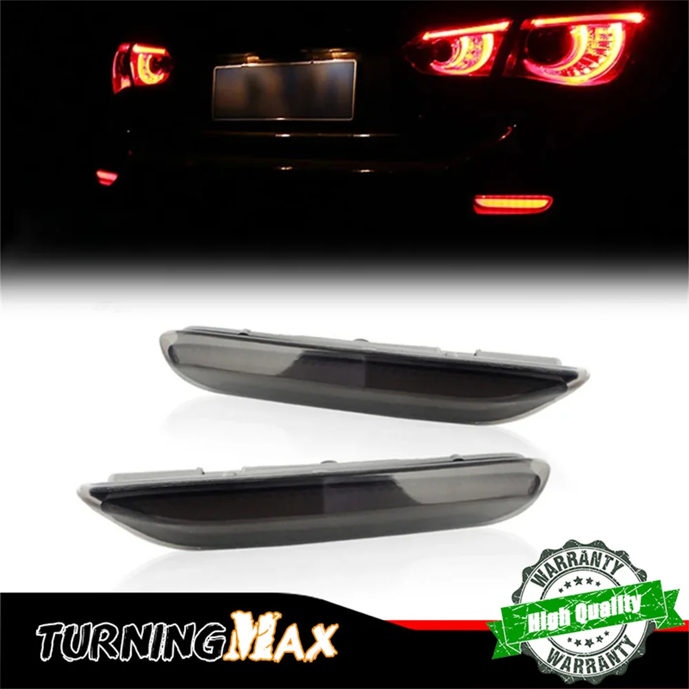 Red LED Rear Bumper Reflector Tail/Brake Lights w/ Sequential Turn ...