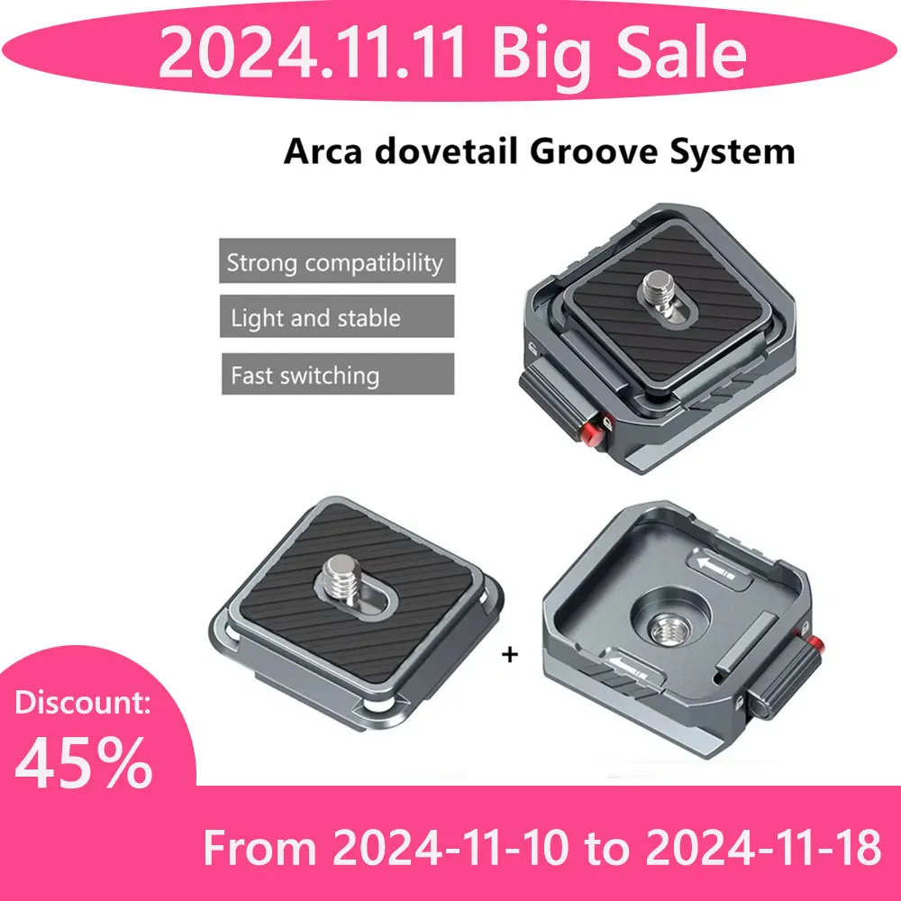 1-2PCS-Arca-Quick-Release-System-Plate-w-Arca-Swiss-Clamp-Camera-Mount ...