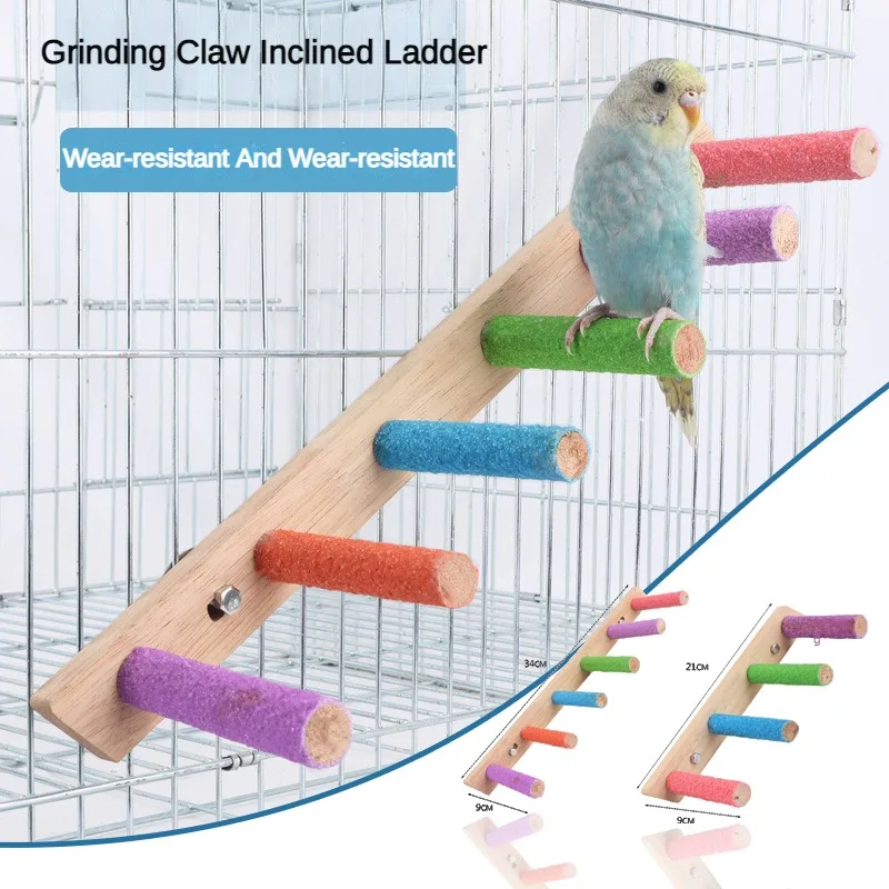 4-6-8-Step-Bird-Climbing-Ladder-Pet-Interactive-Ladder-Parrot-Grinding ...