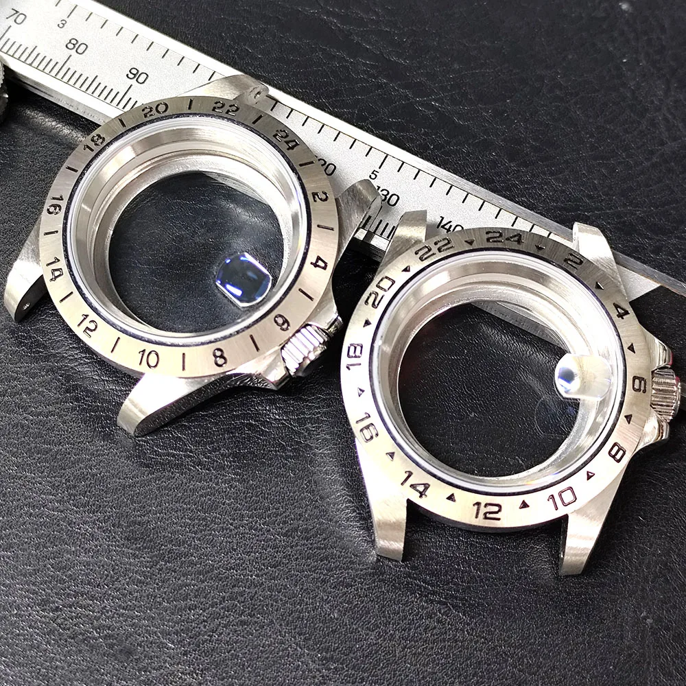 Silver 39.5mm dive stainless steel watch case FIT NH34 NH 35 movement ...