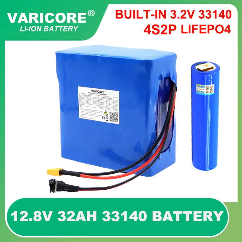 12v 12.8v 32ah 4s2p 3.2v 33140 Lifepo4 Batteries With Bms 25a Protect ...