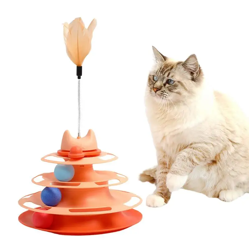 Cat-Ball-Toy-Interactive-Cat-Ball-Tower-With-Removable-Balls-And ...