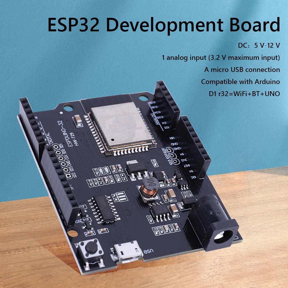ESP32-Development-Board-DC-5V-12V-WiFi-Bluetooth-compatible-CH340 ...