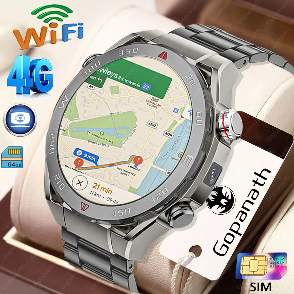 New-4G-Smart-Watch-For-Men-GPS-Wifi-Can-Insert-SIM-Card-2-Million ...