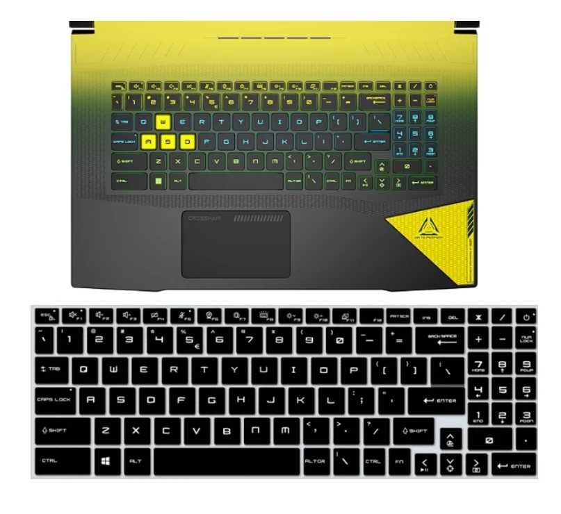 Silicone-Keyboard-Cover-Gaming-Laptop-Protector-Skin-For-MSI-CROSSHAIR ...