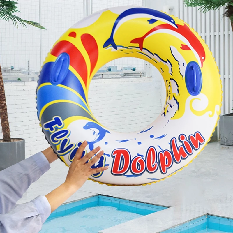 Kids-Cute-Cartoon-Dolphin-Swimming-Ring-Pool-Float-Toy-Summer-Vacation ...