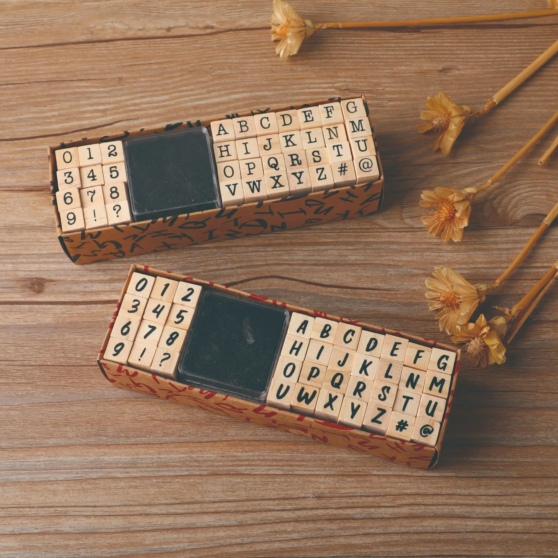 1pcs Basic Diary Set Typewriter Number and Letter Seal DIY Diary Wooden ...