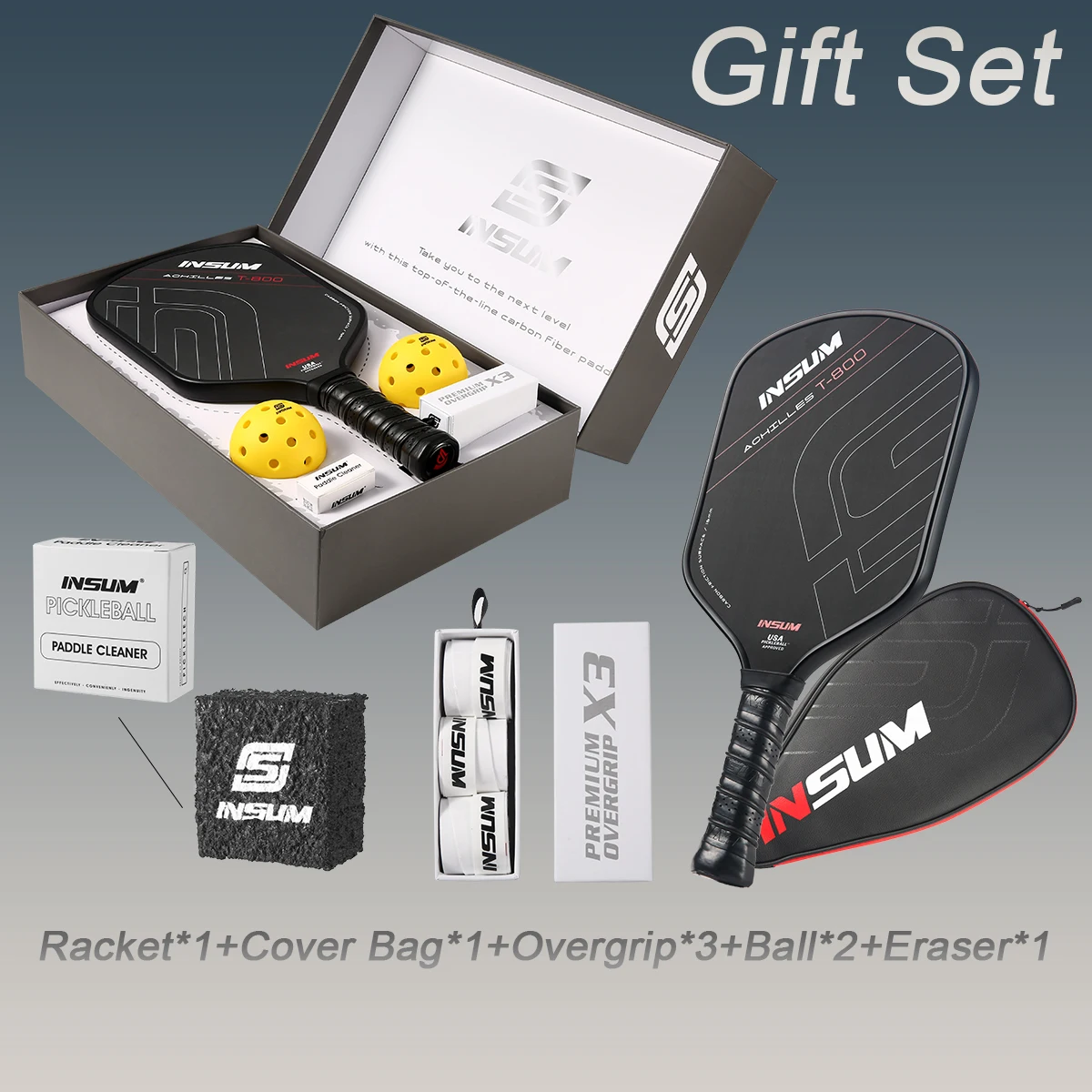 INSUM-Pickleball-Paddle-Mens-Tennis-Padel-Racket-Gift-Box-Set-T700 ...