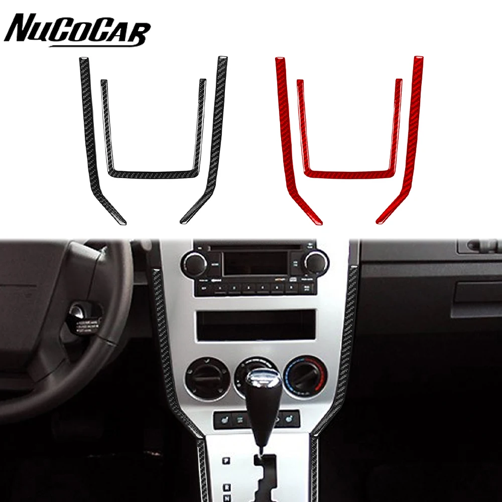 For-Dodge-Caliber-2007-2008-Carbon-Fiber-central-control-Panel-Trim ...