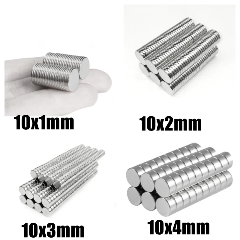 10x1 10x2 10x3 mm Super Strong Round Disc Shape Blocks Rare Earth ...