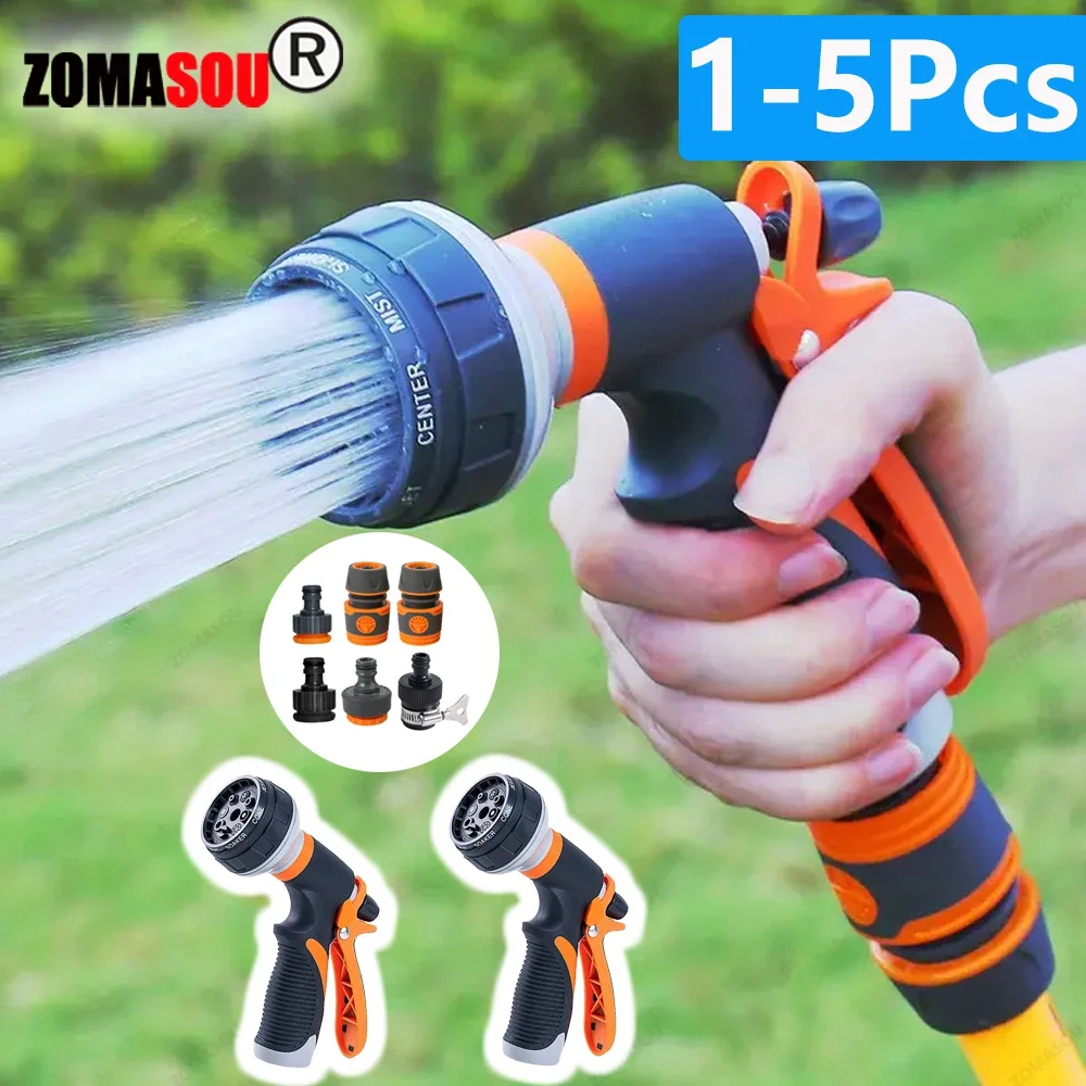 1-5Pc-Garden-Watering-Gun-8-Modes-High-Pressure-Sprayer-Adjustable ...
