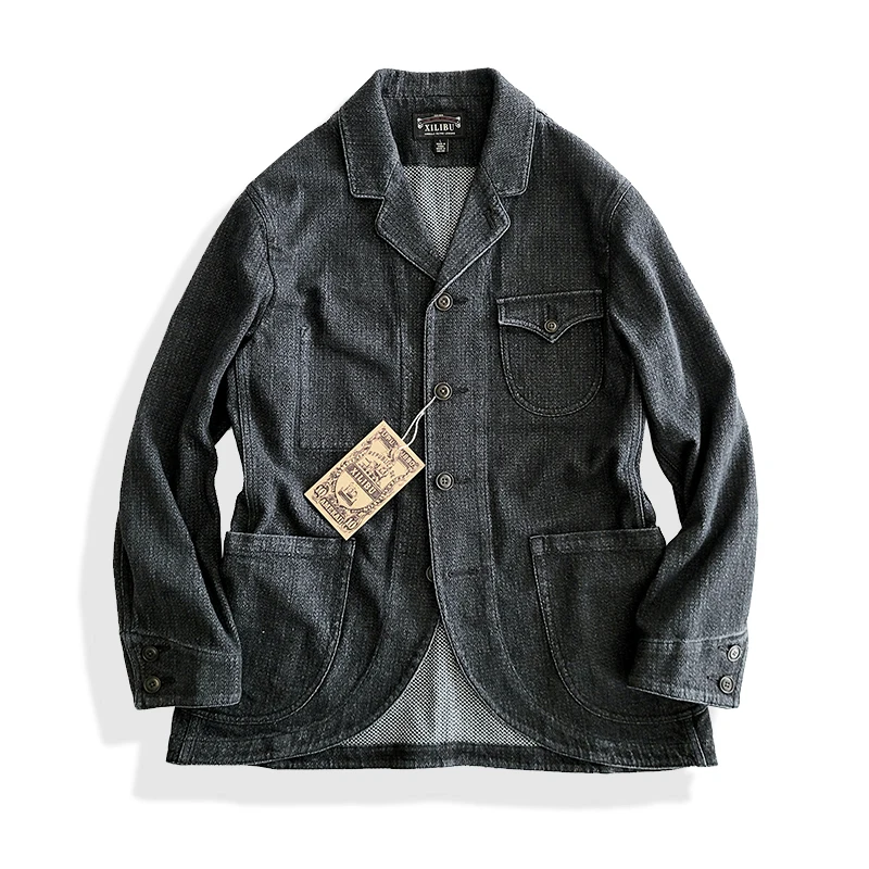 Men-s-Sack-Suit-Black-Elegant-Gentlemen-Safari-Jacket-Designer-Blazer ...