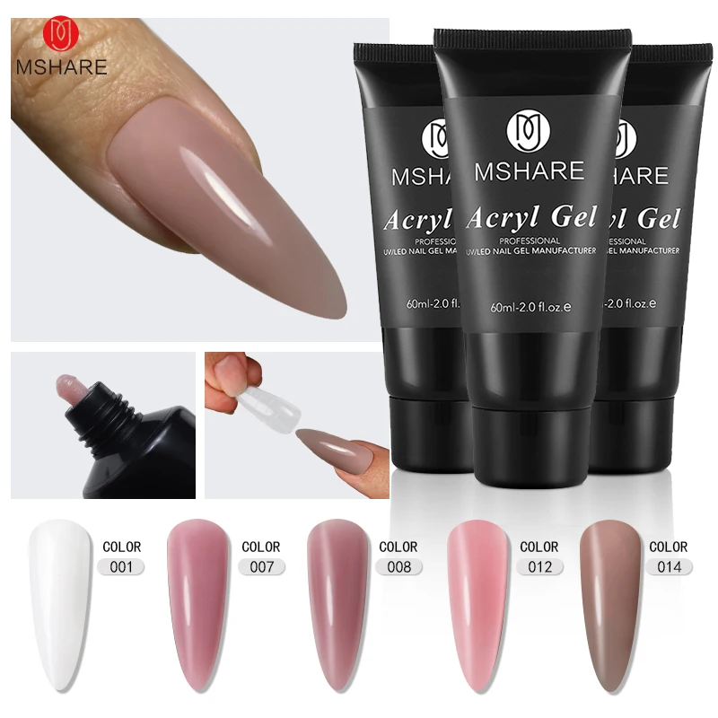 Mshare Natuurlijke Naakt Poly Nagels Acryl Gel Builder Uv Led Acrylgel Nagels Extensions Acryl ...