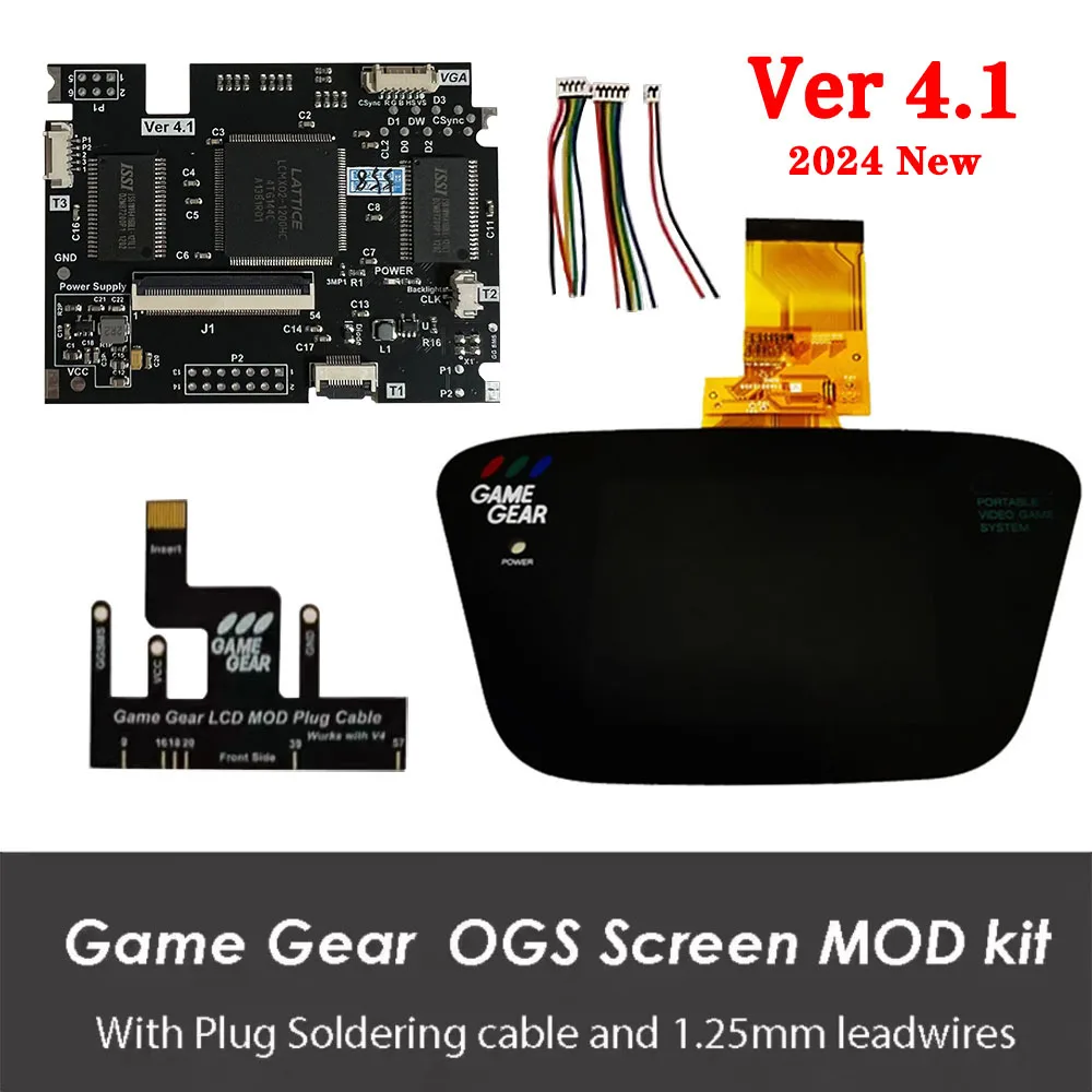 New-GG-V4-1-OGS-Screen-Mod-Kits-with-Plus-Soldering-Cable-For-GG-SEGA ...