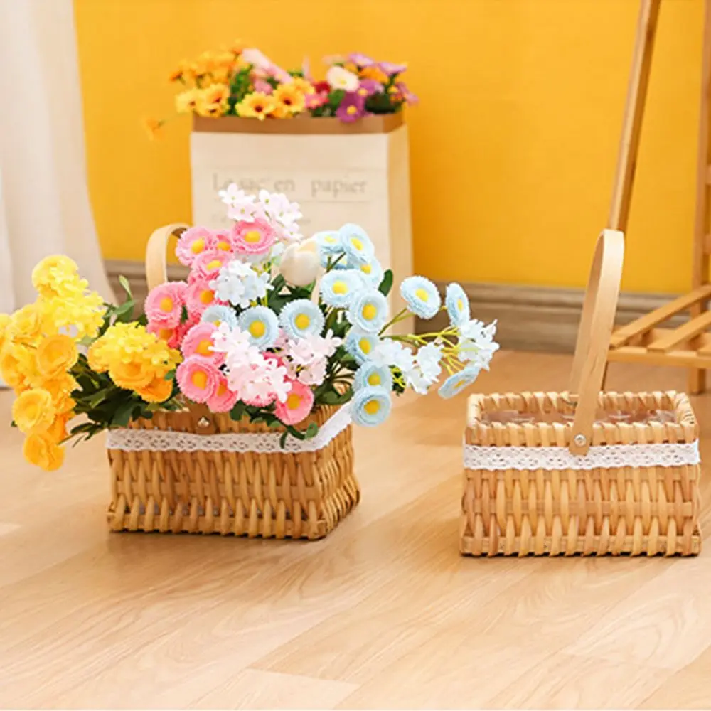 Rattan-Woven-Flower-Basket-para-Meninas-Armazenamento-De-M-o-Cesta-De ...