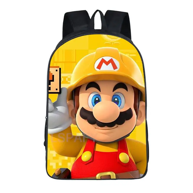 Cool School Bag Mario Bros Maker 2 Print Kids Backpack For Teenage Boys ...