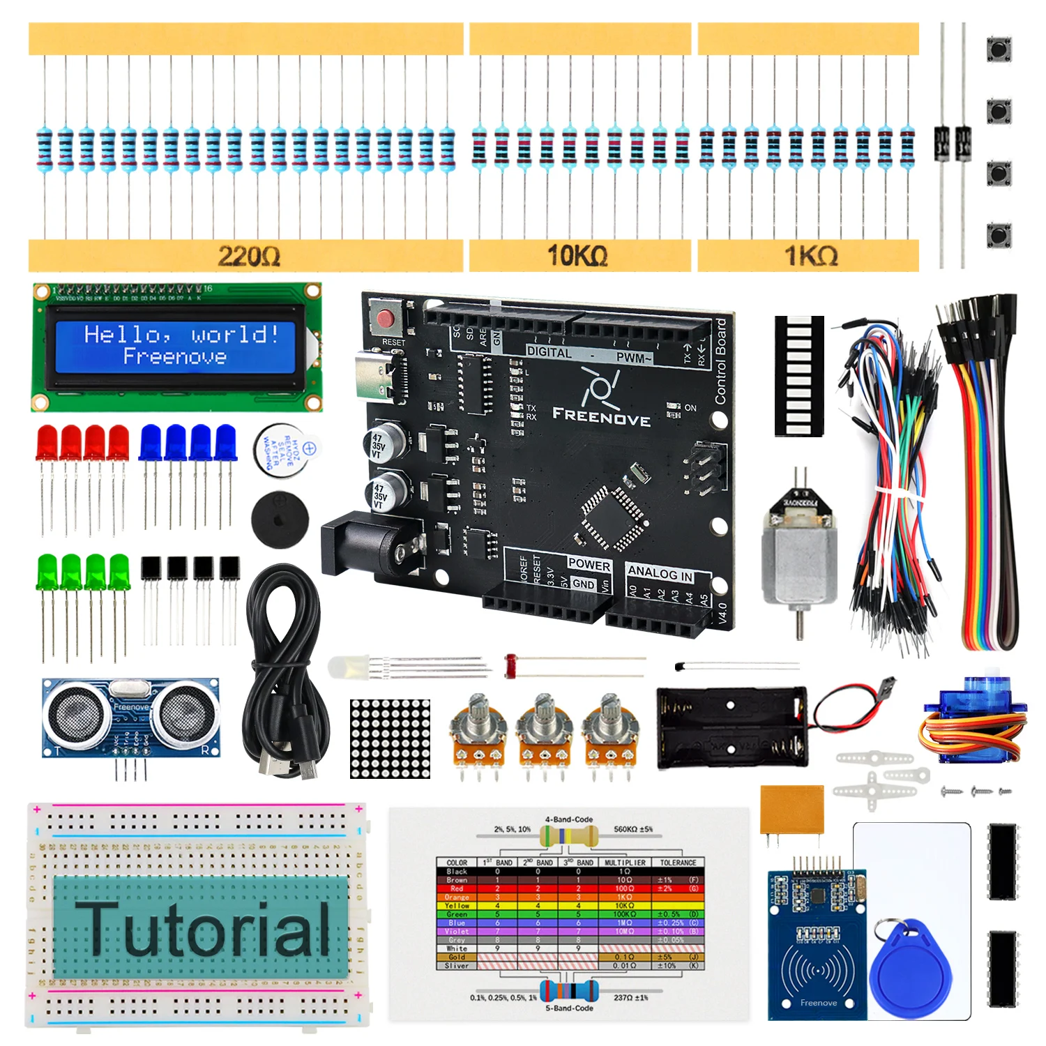 Freenove Rfid 스타터 키트 Arduino Uno R3 V4 용 180 페이지 상세 튜토리얼 161 아이템 30