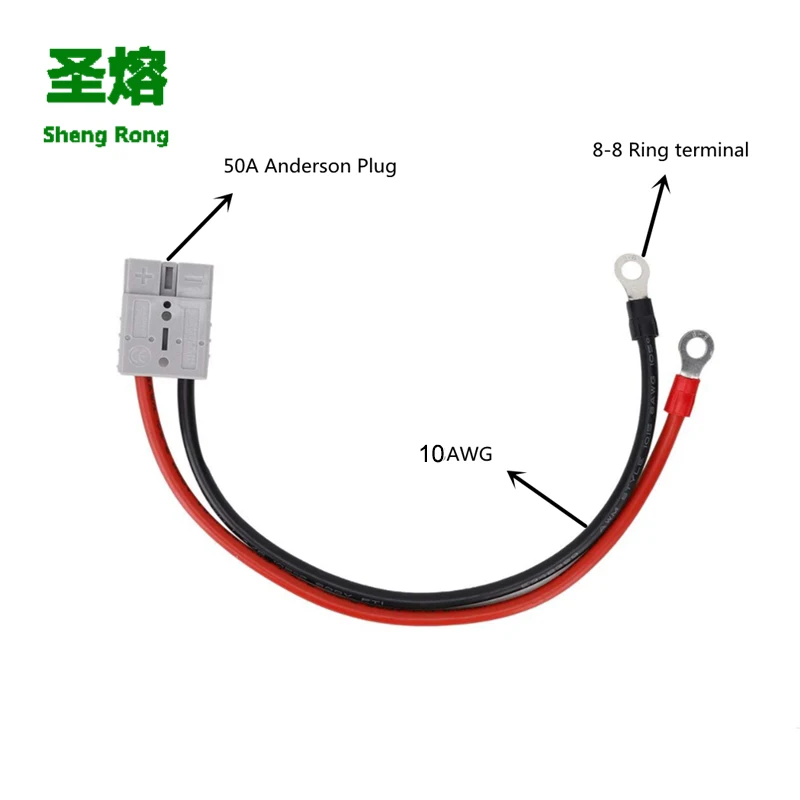 50A 600V Forklift Charger Battery Connector Charging Plug Forklift