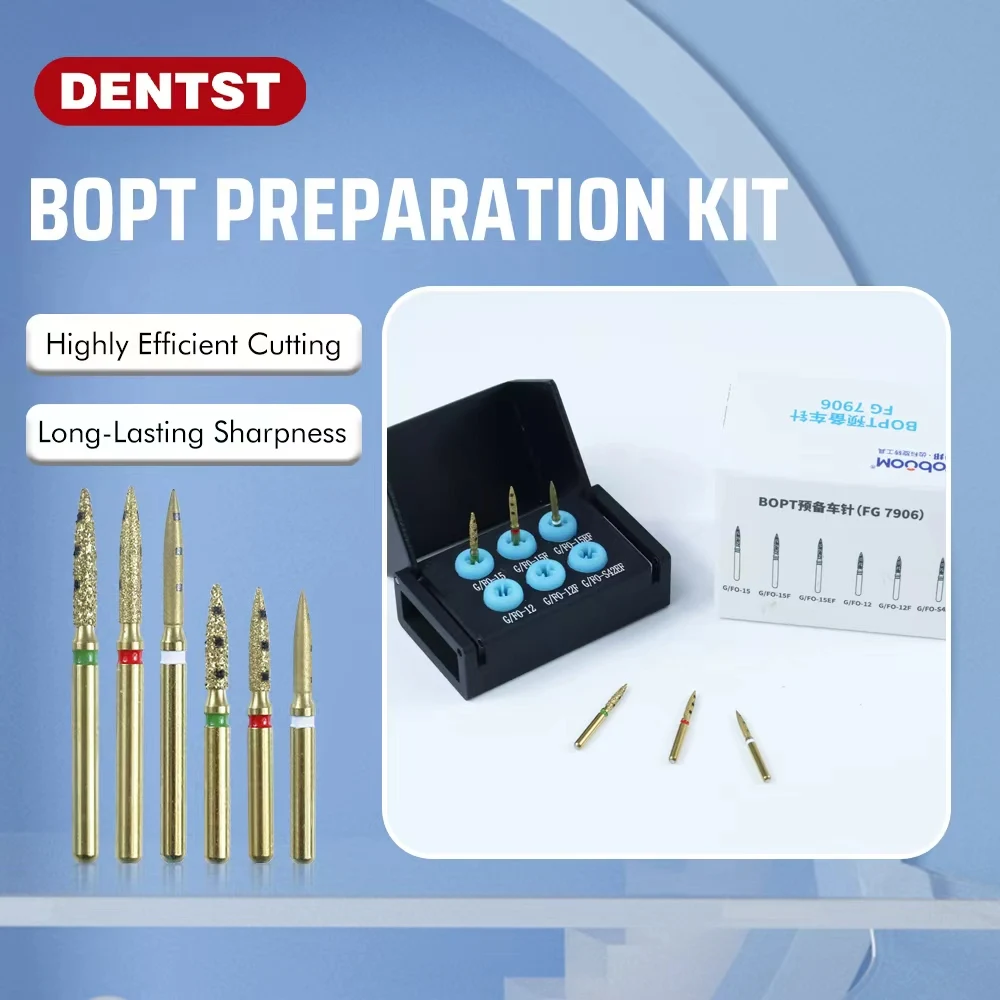 BOPT Vertical Prep Diamond Bur Kit FG7906 for Shoulderless Crowns on ...
