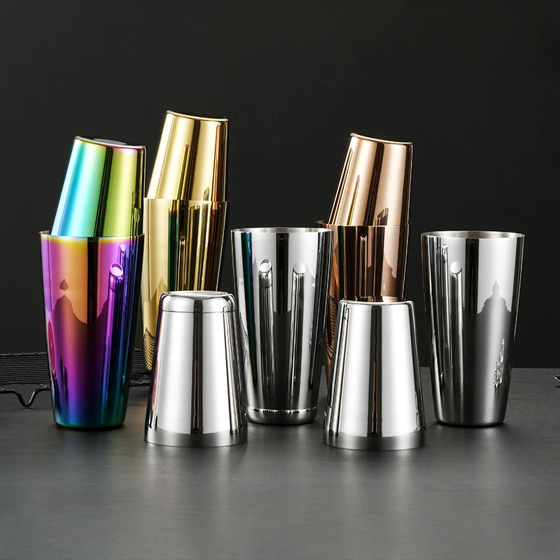 Cocktail Shaker Boston Bar Glass Shaker Stopper for Bottle Mixer Jigger ...