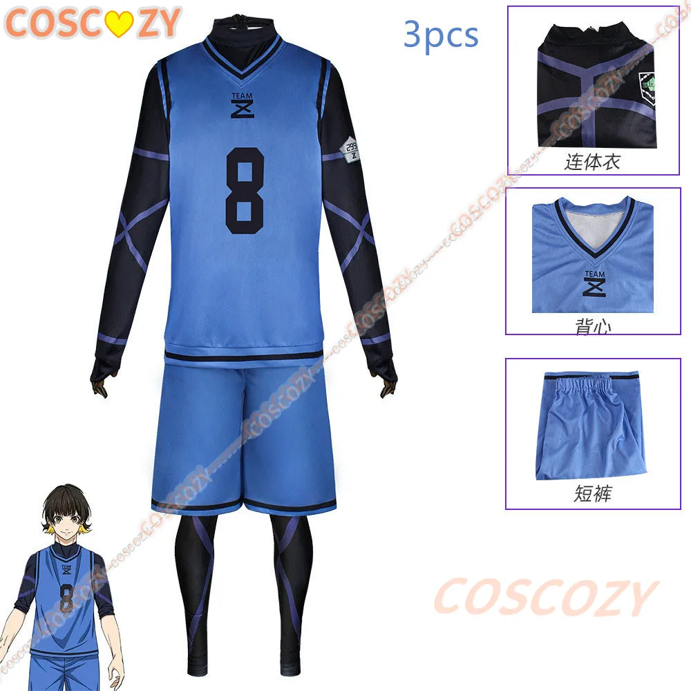 Disfraz de Cosplay de Anime Blue Lock Bachira Meguru, camiseta de ...