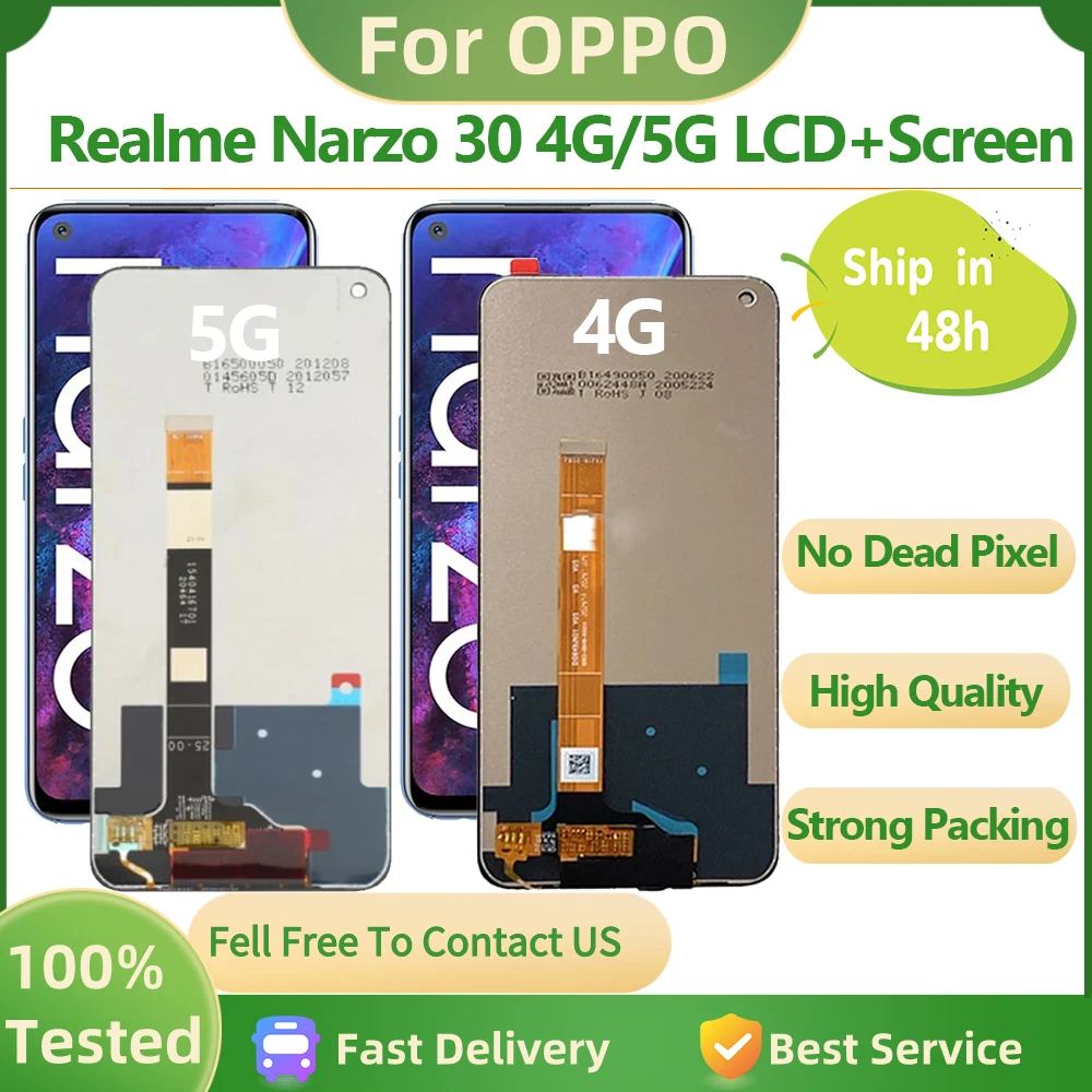 6-5-Original-For-Oppo-Realme-Narzo-30-RMX2156-RMX3242-30Pro-5G-RMX211 ...