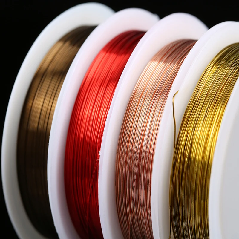 11Colors 0.3-0.4mm Copper Craft Wire Jewelry Beading Wire Thread Cord ...
