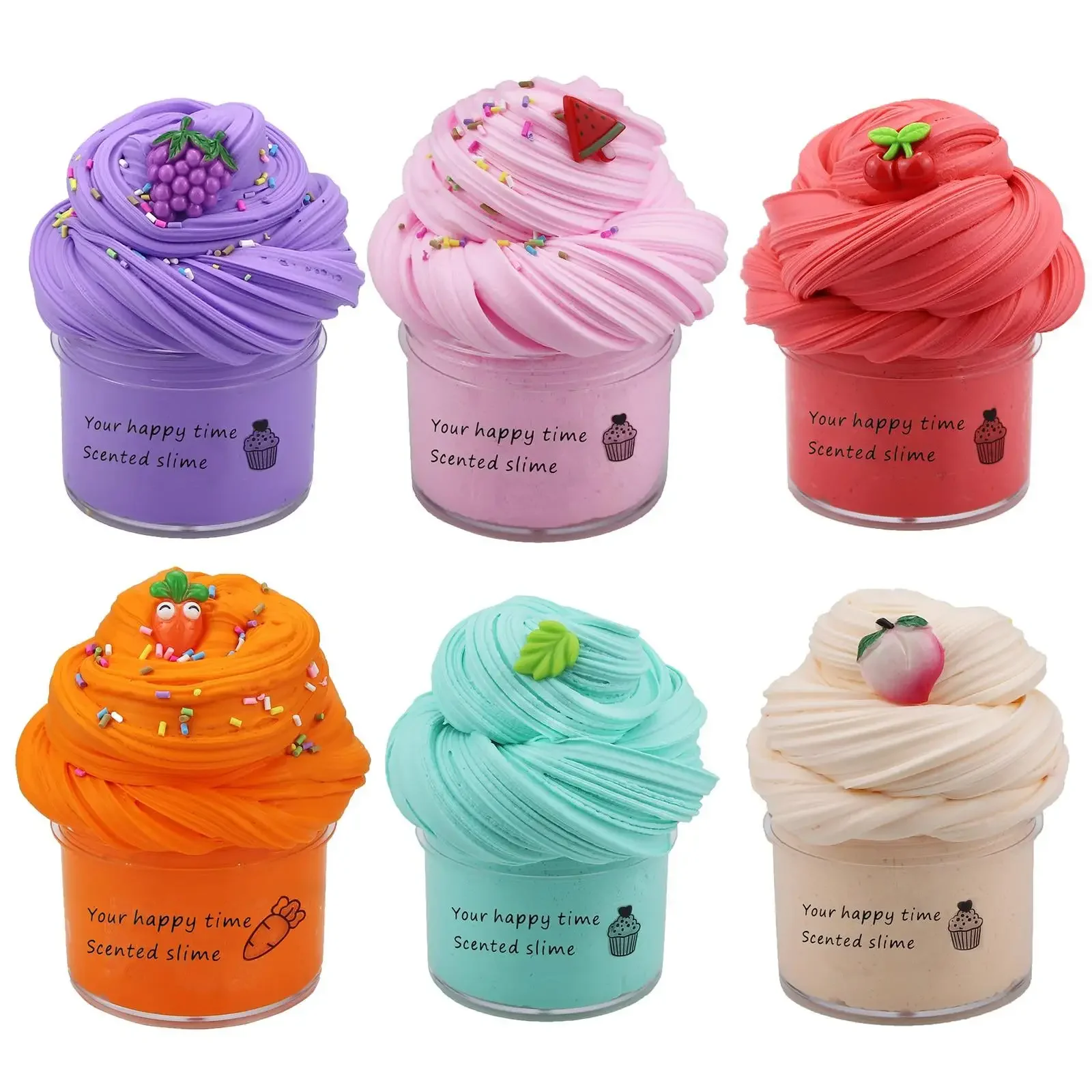 DIY-Kit-Butter-Fruit-Cloud-Slime-Modeling-Clay-Fluffy-Floam-Slimes-Toy ...