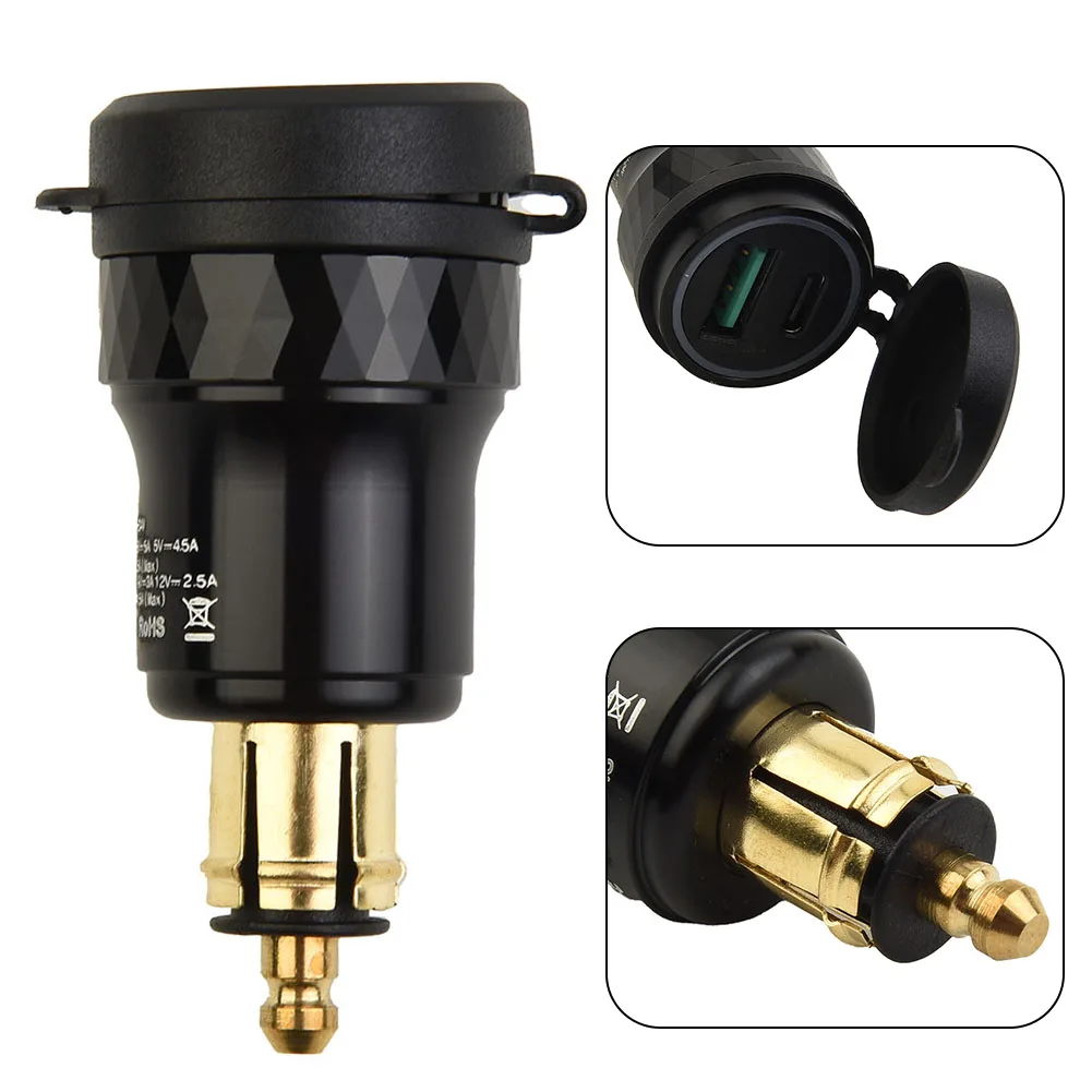 4-2A-Dual-USB-Charger-DIN-Plug-Socket-Adapter-For-BMW-Motorcycles-For ...