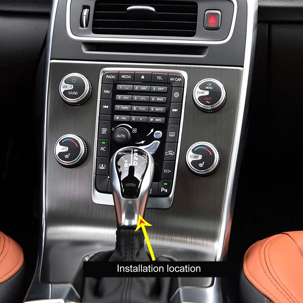 1Pc Car Carbon Fiber Gear Head pomello del cambio copertura Trim per ...
