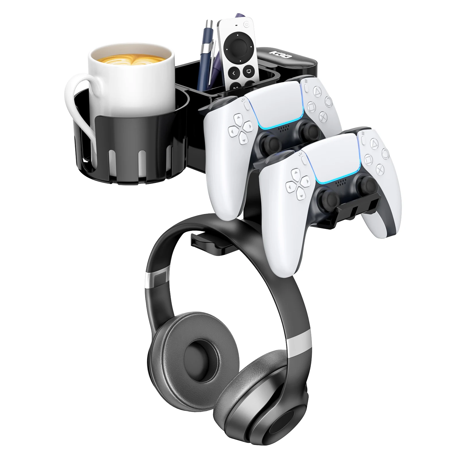 Desk-Controller-Holder-5-in-1-Rotating-Headphone-Hanger-with-Cup-Holder ...