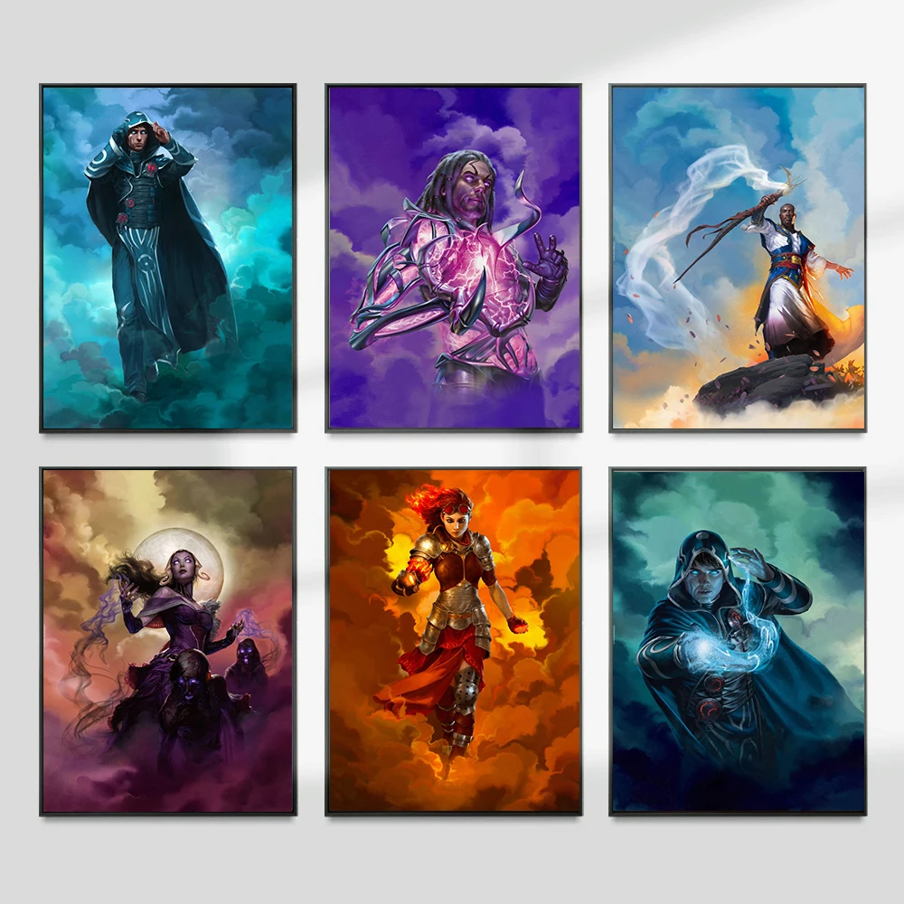 Game-Character-Magician-Figure-Painting-Cloth-Wall-Art-Painting-Living ...
