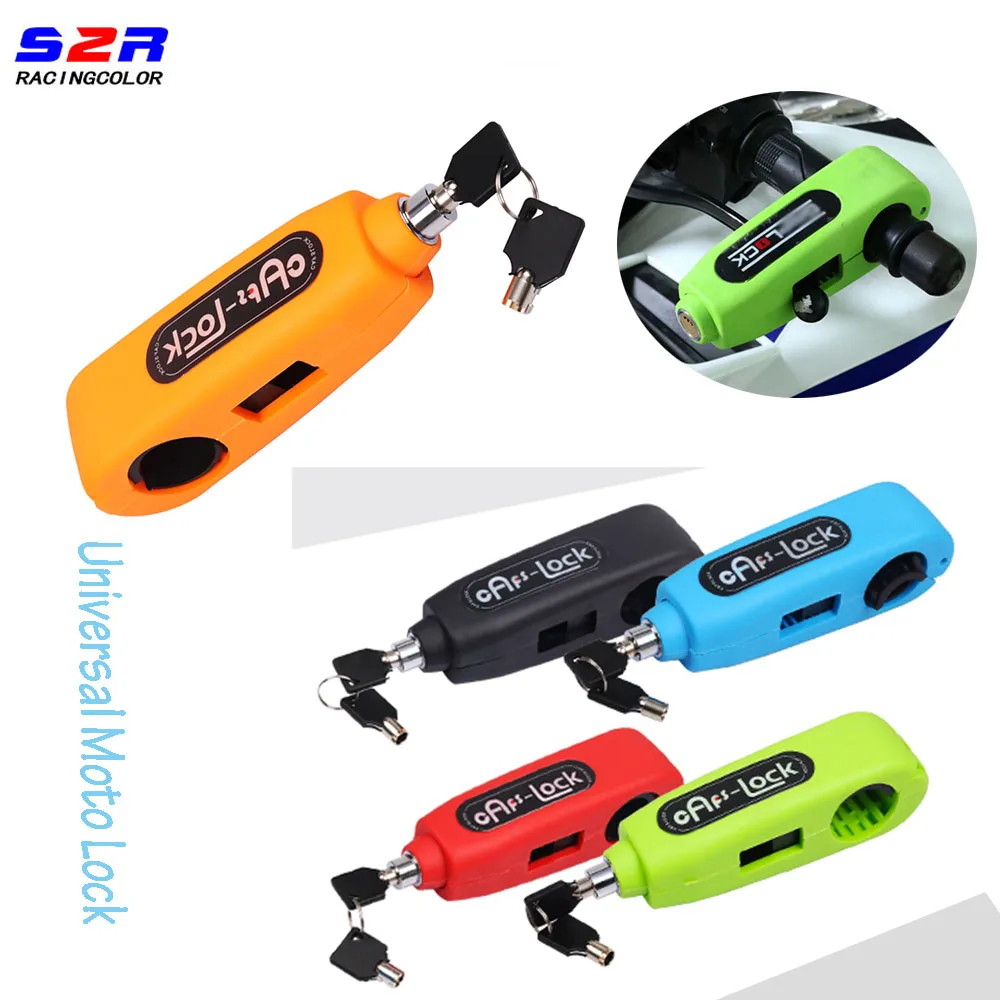 Universal MOTORCYCLE LOCK SCOOTER HANDLEBAR THROTTLE GRIP LOCK SECURITY ...