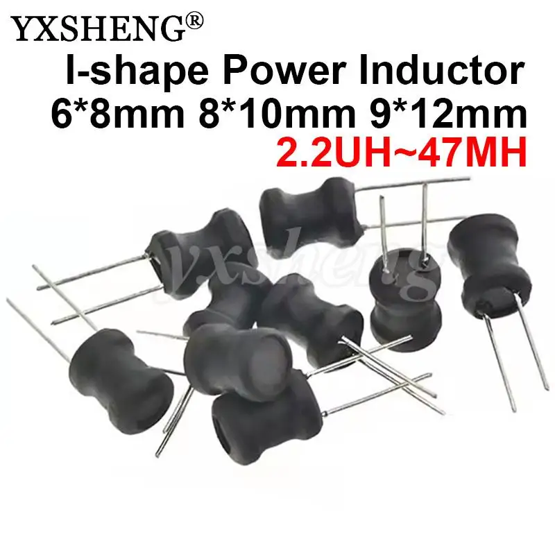 10PCS-0608-0810-0912-I-shape-Power-Inductor-Inductance-1MH-68uh-100uh ...