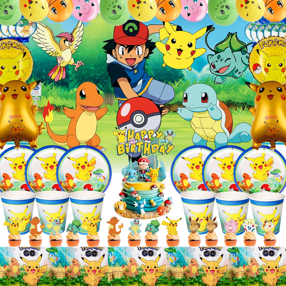 Gelukkige Verjaardag Pikachu Kaart Pokemon Go Feestartikelen Lage