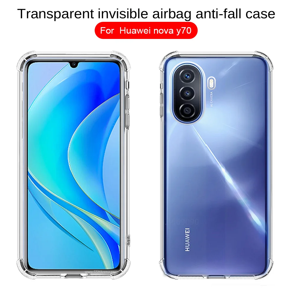 Hauwei-nova-Y70-case-clear-transparent-shockproof-soft-silicon-phone ...