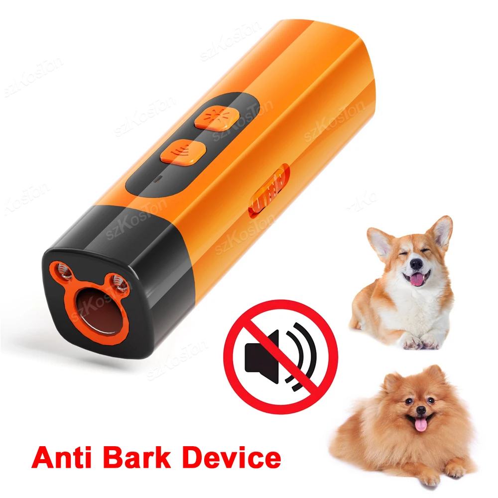 Portable Ultrasonic Dog Repeller with Strobe Light Rechargeable Bark ...