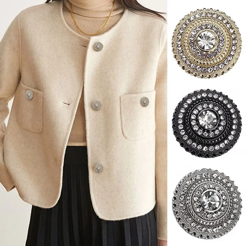 Diamond Studded Button Knit Sweater, Luxury Coat, Suit, Sewing ...