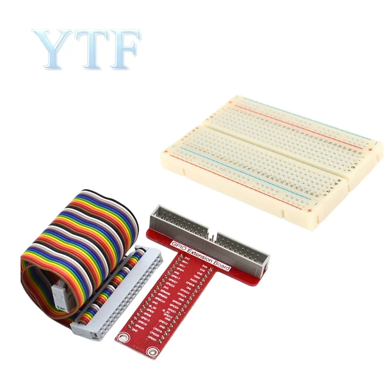 Extended Diy Kit (connector + Premium 400 Hole Breadboard + Gpio Adapter Plate) For Raspberry Pi ...